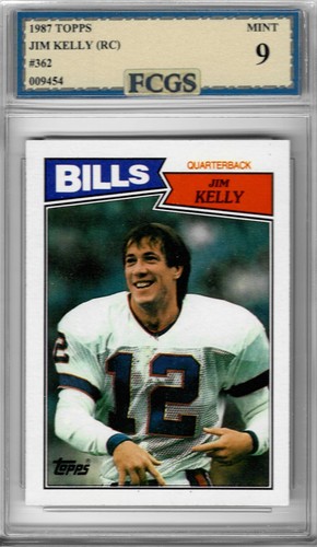 1987 Topps Jim Kelly RC #362 Graded FCGS 9 MINT | eBay