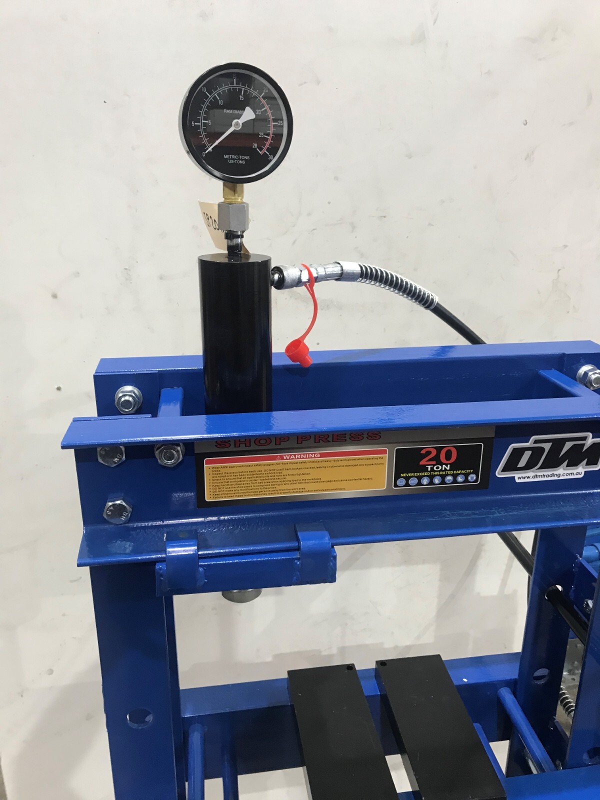 Air Hydraulic Shop Press 20 ton, Hydraulic Ram With Gauge (SP20AH ...