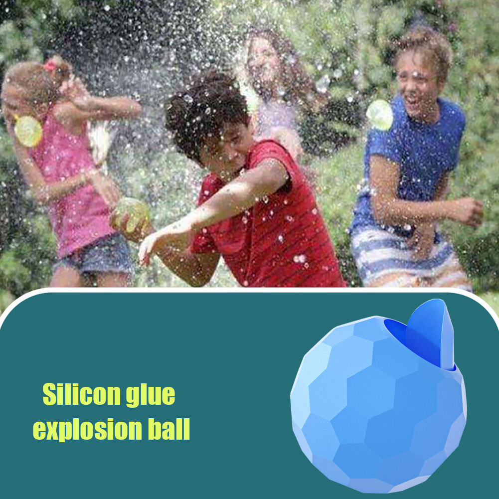 1pc Water Bomb Splash Balls Silicone Pool Reusable Water Balloon (Blue ...