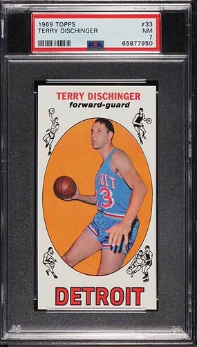 1969 Topps BkB Card # 33 Terry Dischinger Detroit Pistons ROOKIE RC PSA ...