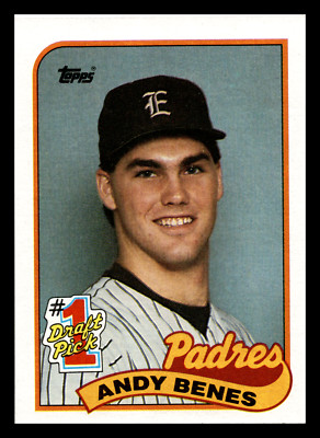 1989 Topps Andy Benes 1st Round Draft Pick RC Rookie #437 Centered Mint ...
