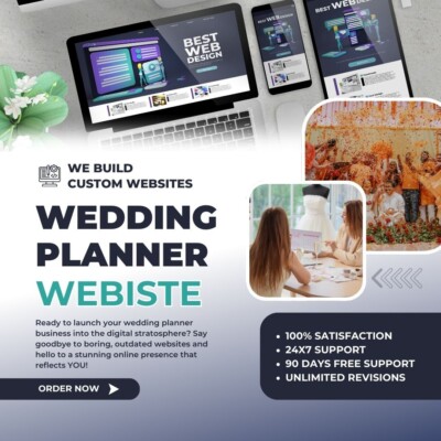 CUSTOM WEDDING PLANNER WEBSITE DESIGN - Modern, Professional ...