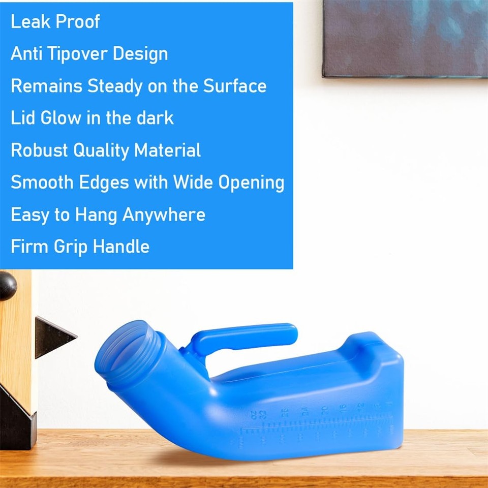 Urinal Bottle Male Urinals Portable Urine with 23X13.5 X8CM, Blue | eBay
