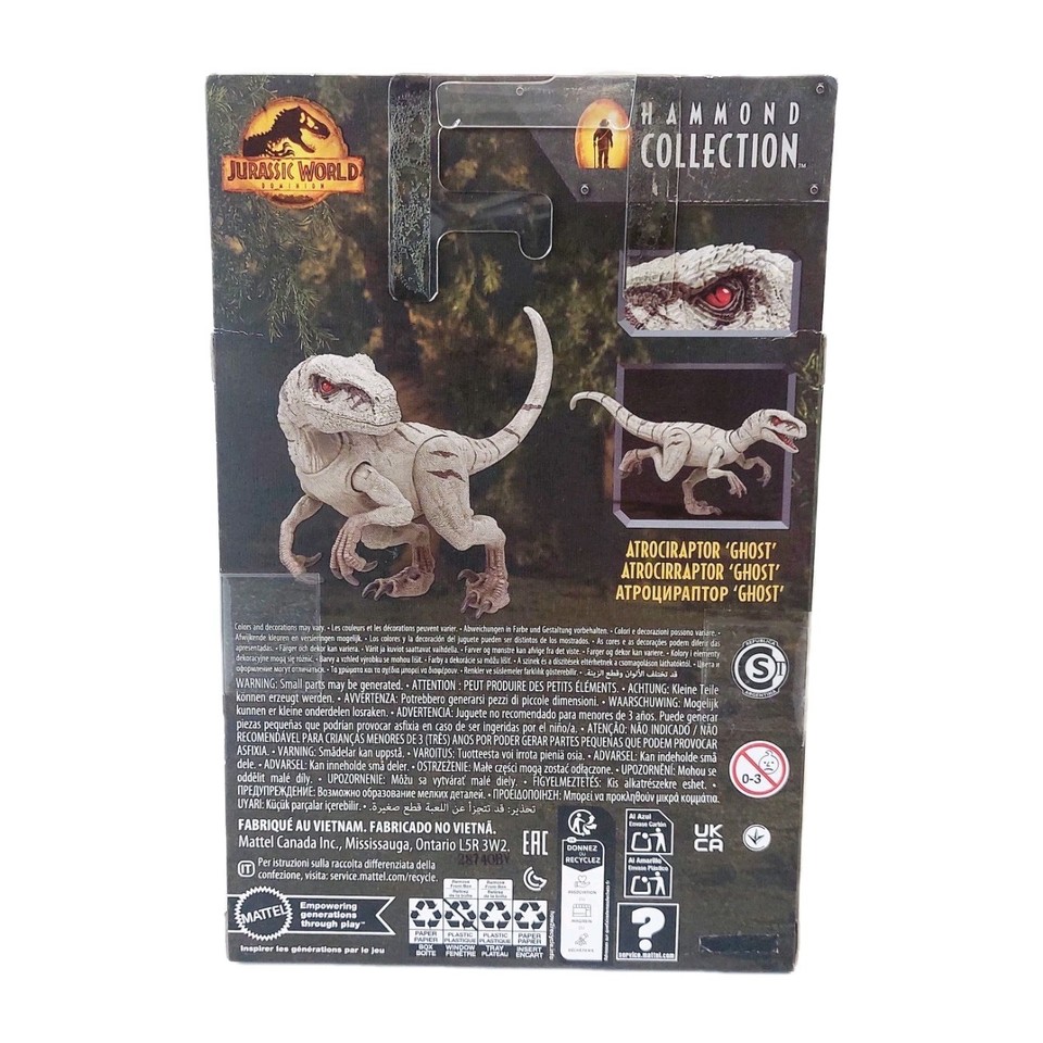 HAMMOND COLLECTION JURASSIC WORLD DOMINION ATROCIRAPTOR "GHOST ...