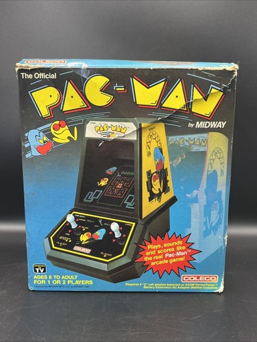 Vintage Coleco Pacman Mini Arcade Game by Midway w/ Original Box ...