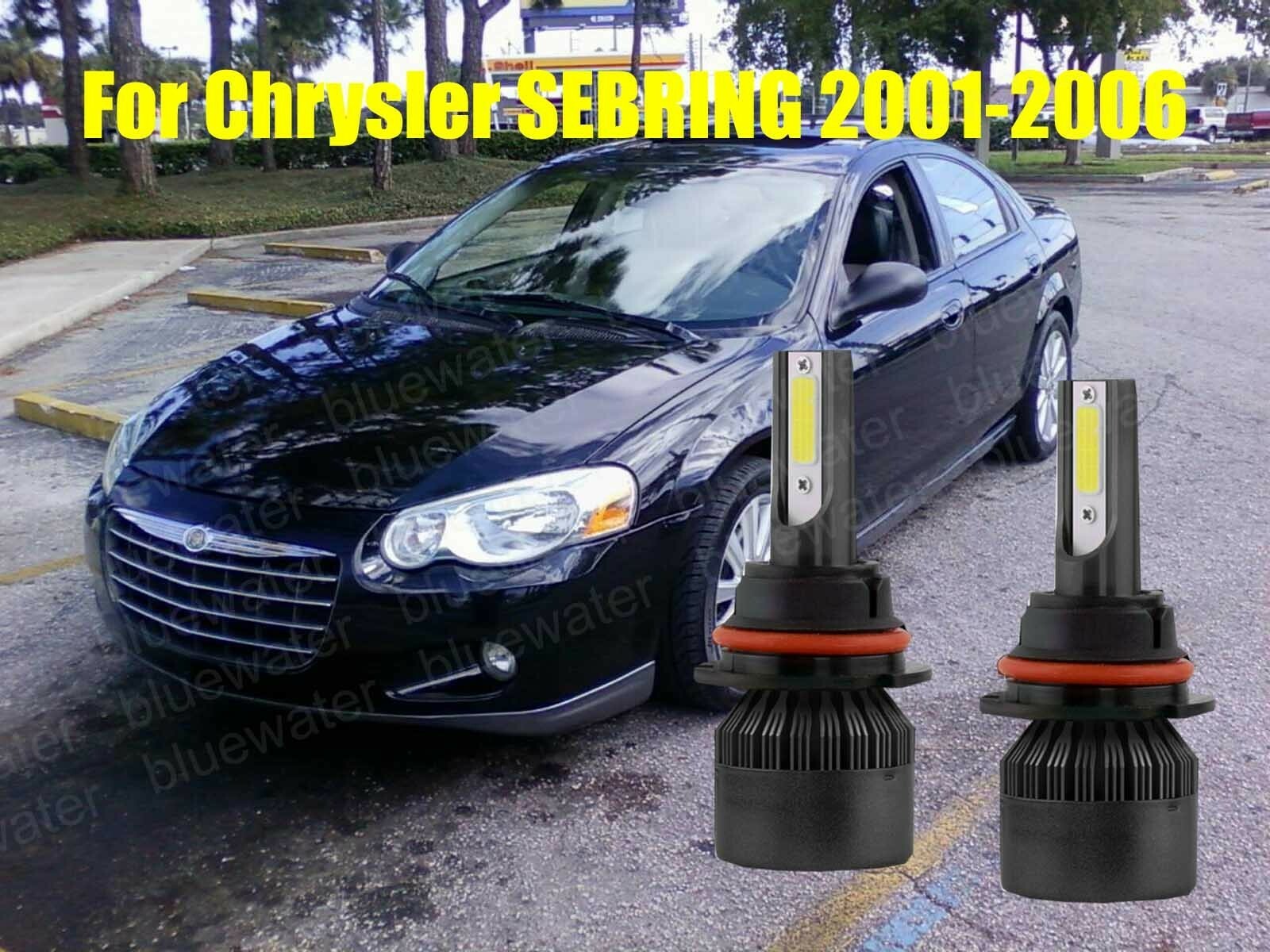 LED SEBRING Sedan 2001-2006 Headlight Kit 9007 HB5 6000K White Bulbs Hi ...