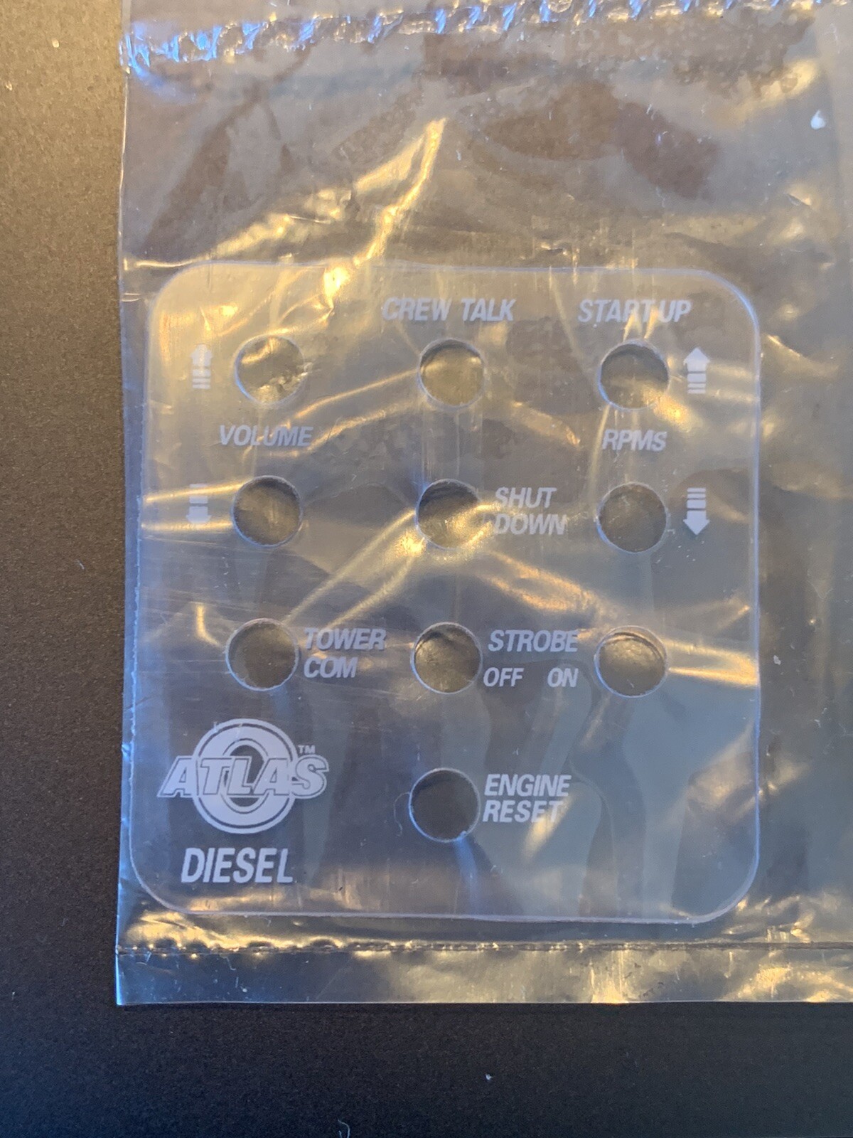 ATLAS O W/ TMCC DIESEL ENGINE CAB-1 KEYPAD OVERLAY! O SCALE TRAIN PART ...