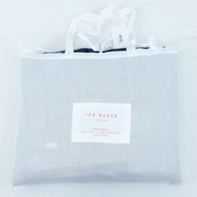 Ted Baker Luxury Room Decor Magnolia Woven Wool Throw 150cm x 180cm | eBay