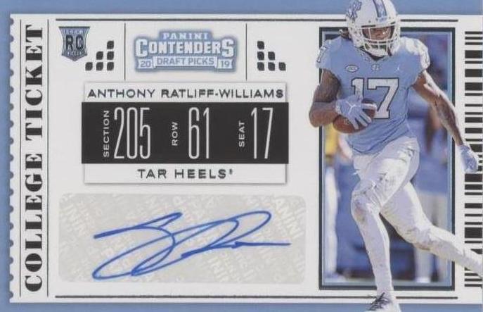 2019 Panini Contenders Draft Picks - College Ticket Anthony Ratliff ...