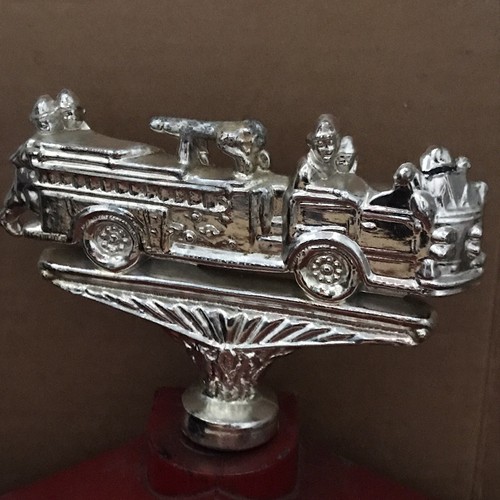 vintage Metal Fire Engine Truck Topper Police Call Box Finial Gamewell ...