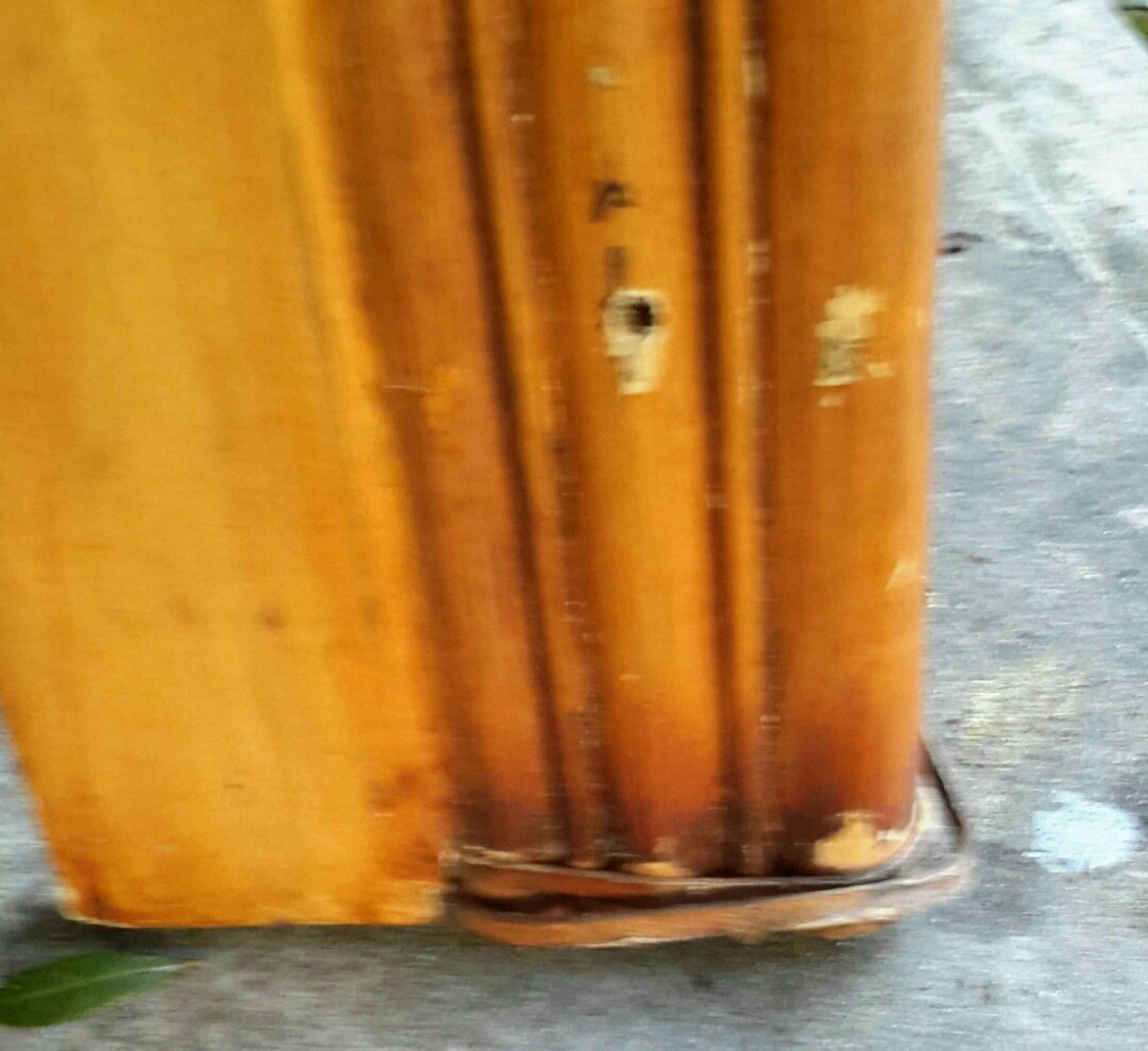 Vintage Burnt Split Bamboo and Rattan Round Dome King Size Headboard ...