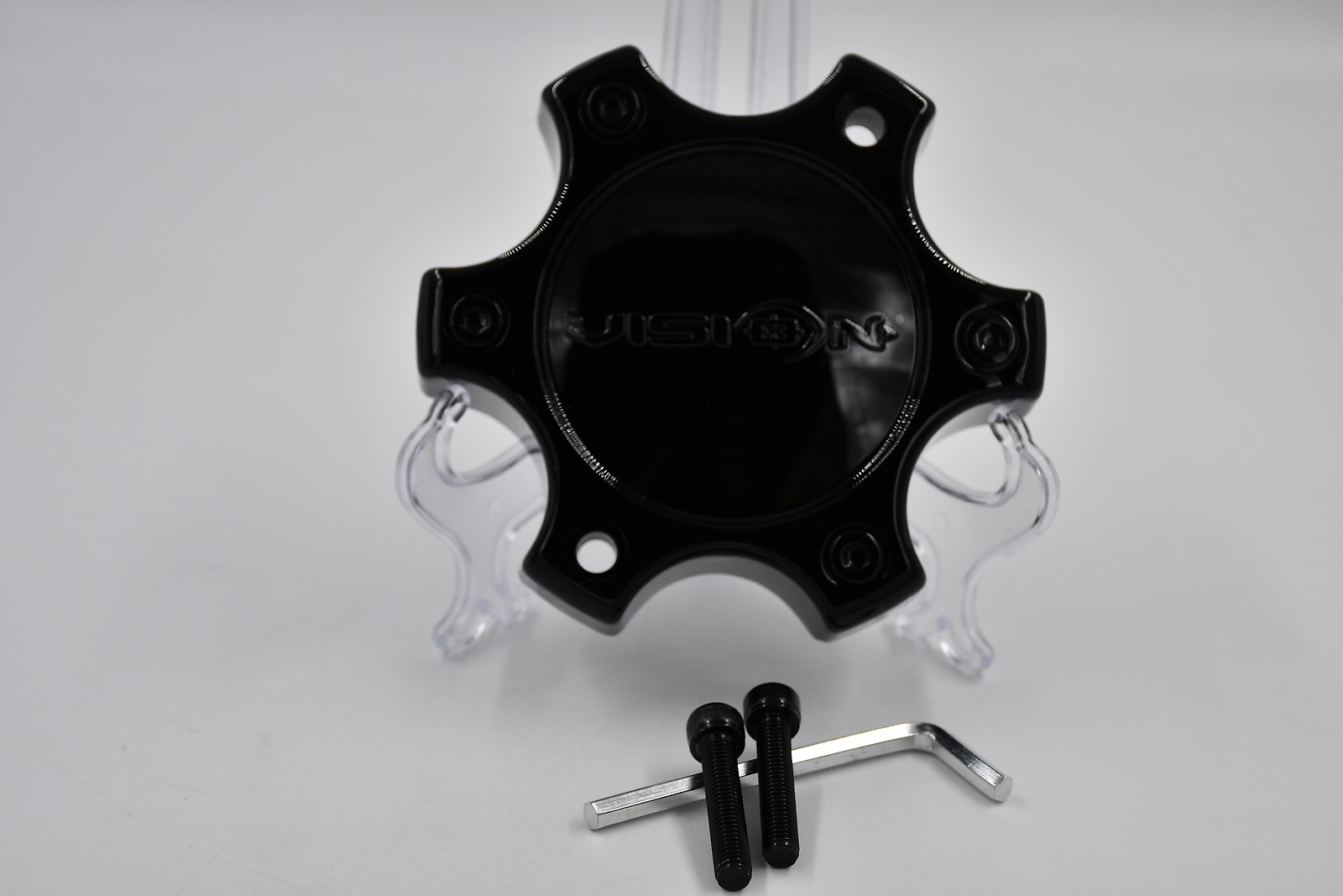 Vision Gloss Black Wheel Center Cap Hub Cap C375GB-6C 5.75" Vision 6 ...