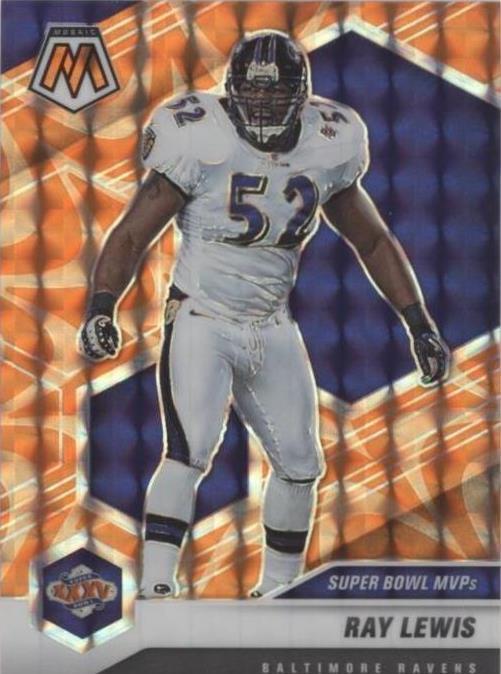 2021 Panini Mosaic - Super Bowl MVPs Ray Lewis #290 Mosaic Reactive ...