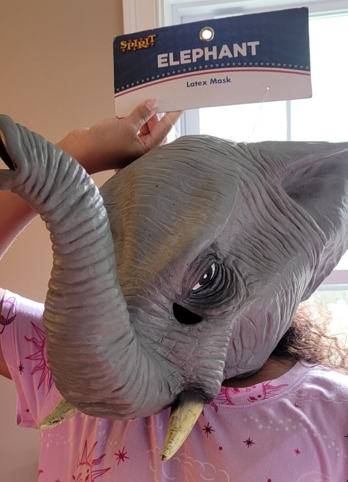 Elephant Mask Gray Costume Republican Theatre Cosplay Adult Halloween ...