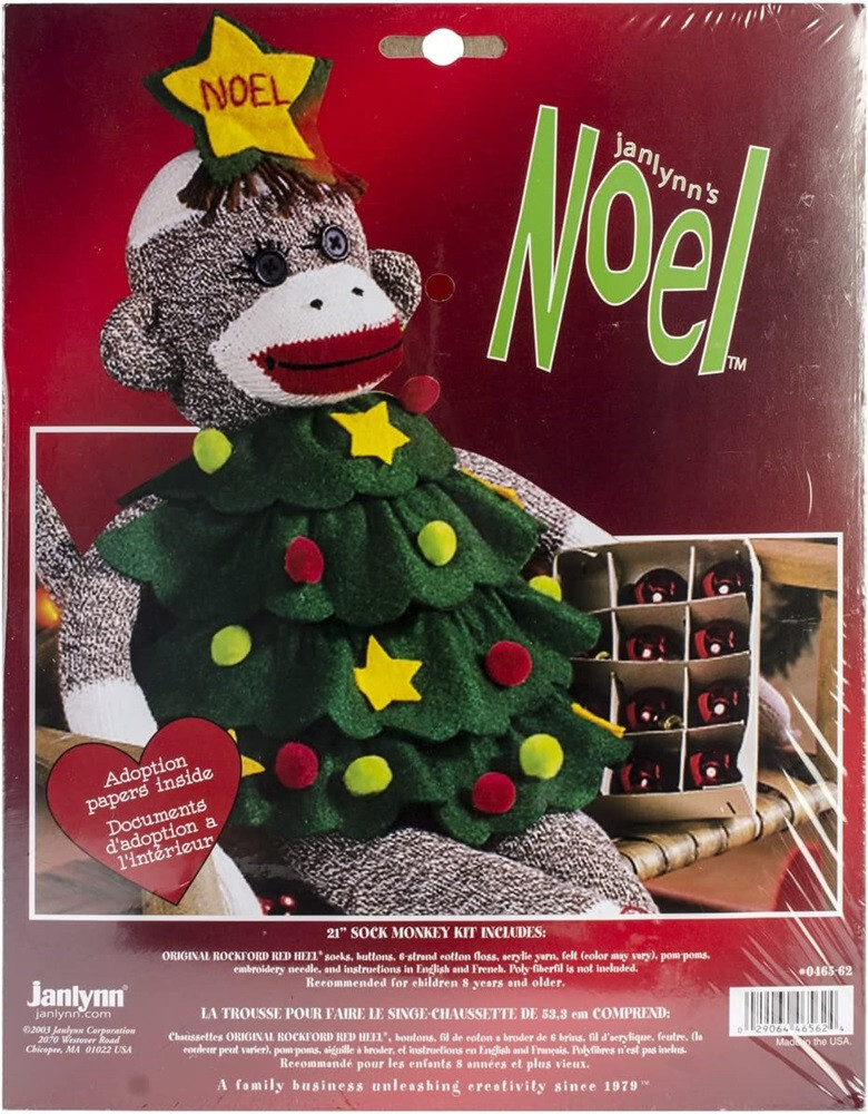 Janlynn Noel 21" Christmas Sock Monkey Craft Kit | eBay