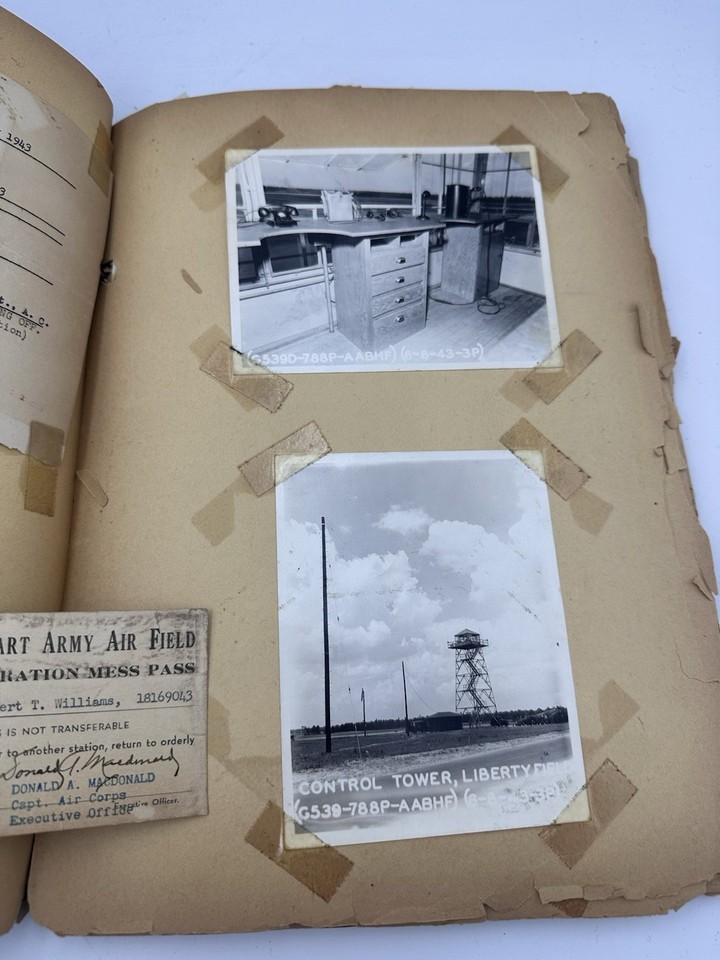 WWII Army Air Corps Air Tower Operator Photo Album Visor Cap WW2 | eBay