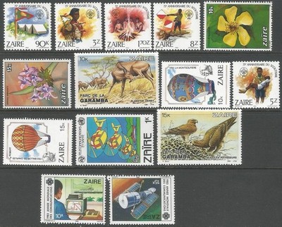 Assorted collection of mint condition stamps from Zaire - 1980's - MNH ...