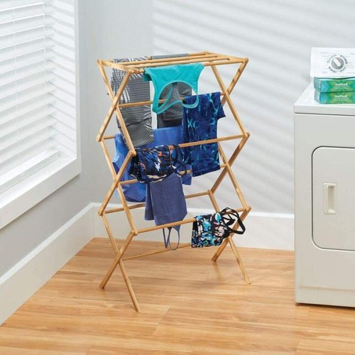 Classic Vintage Traditional BAMBOO WOOD Folding Clothes Airer Horse 2,3 ...