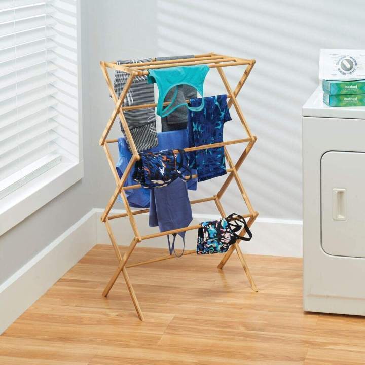 Classic Vintage Traditional BAMBOO WOOD Folding Clothes Airer Horse 2,3 ...