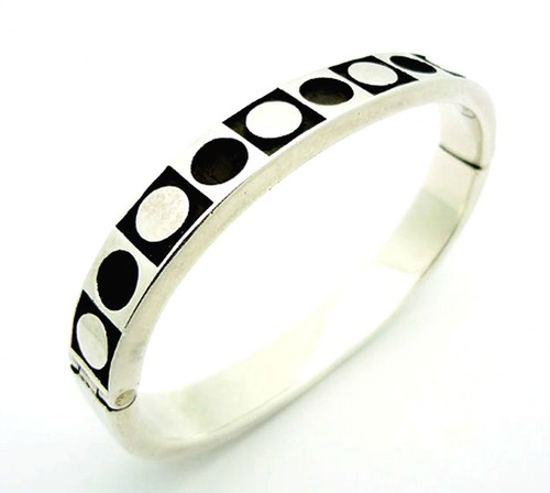 Vintage Fine ZINA Jewelry Sterling Silver Modernist Bangle Bracelet ...