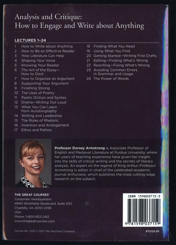 TRANSCRIPT BOOK: ANALYSIS AND CRITIQUE: HOW TO ENGAGE AND WRITE ABOUT ...