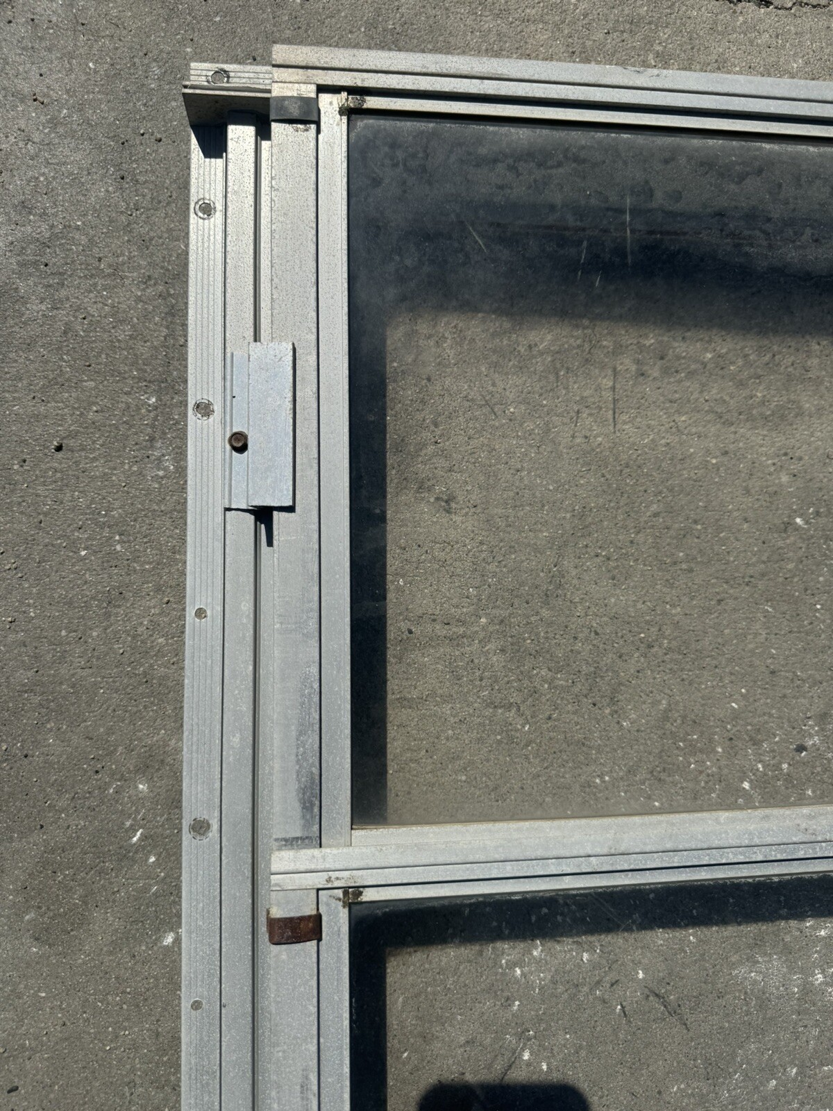 VINTAGE CAMPER RV DUAL PANEL WINDOW FRAME SCREEN GLASS CRANK OUT | eBay