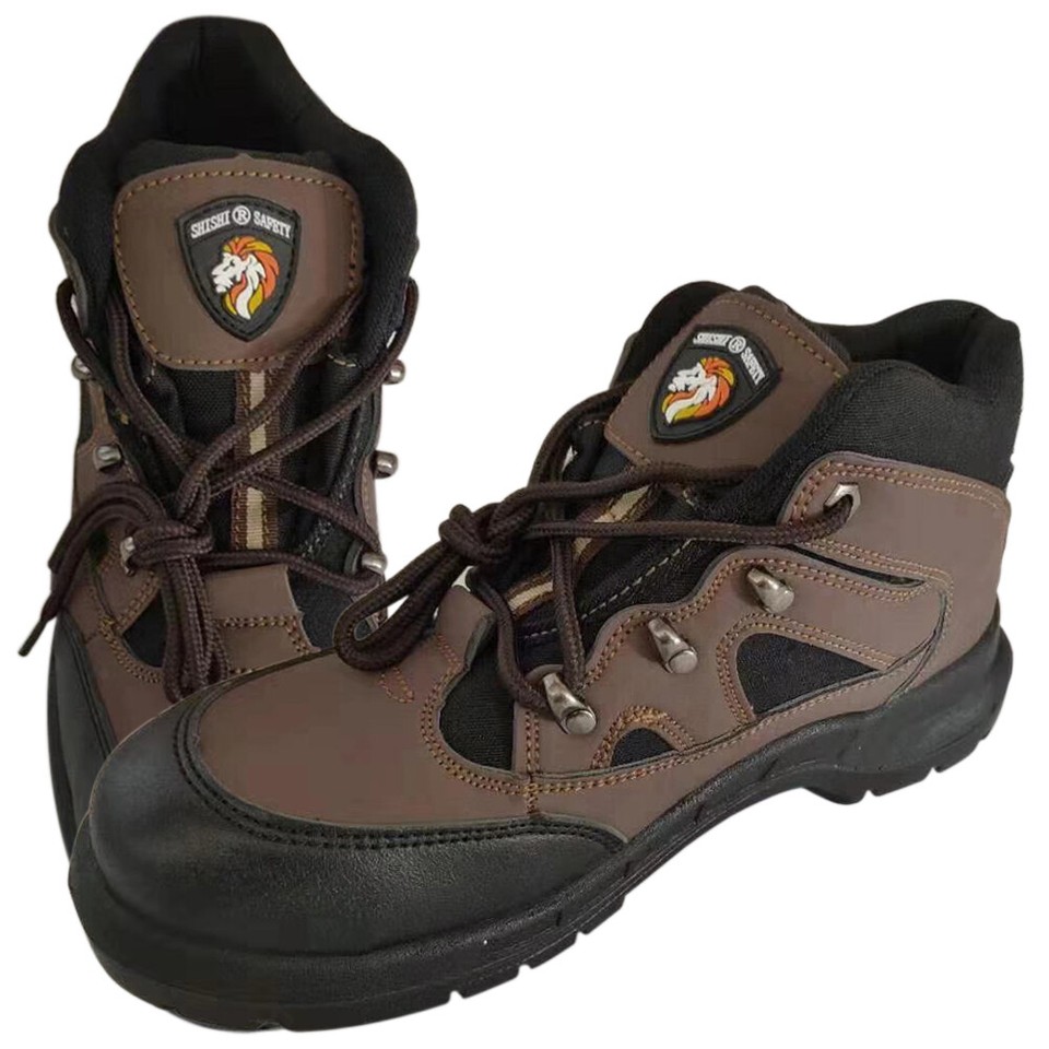 Men's Steel Toe Cap Work Boots Builder's Safety Shoes Ankle Protector ...
