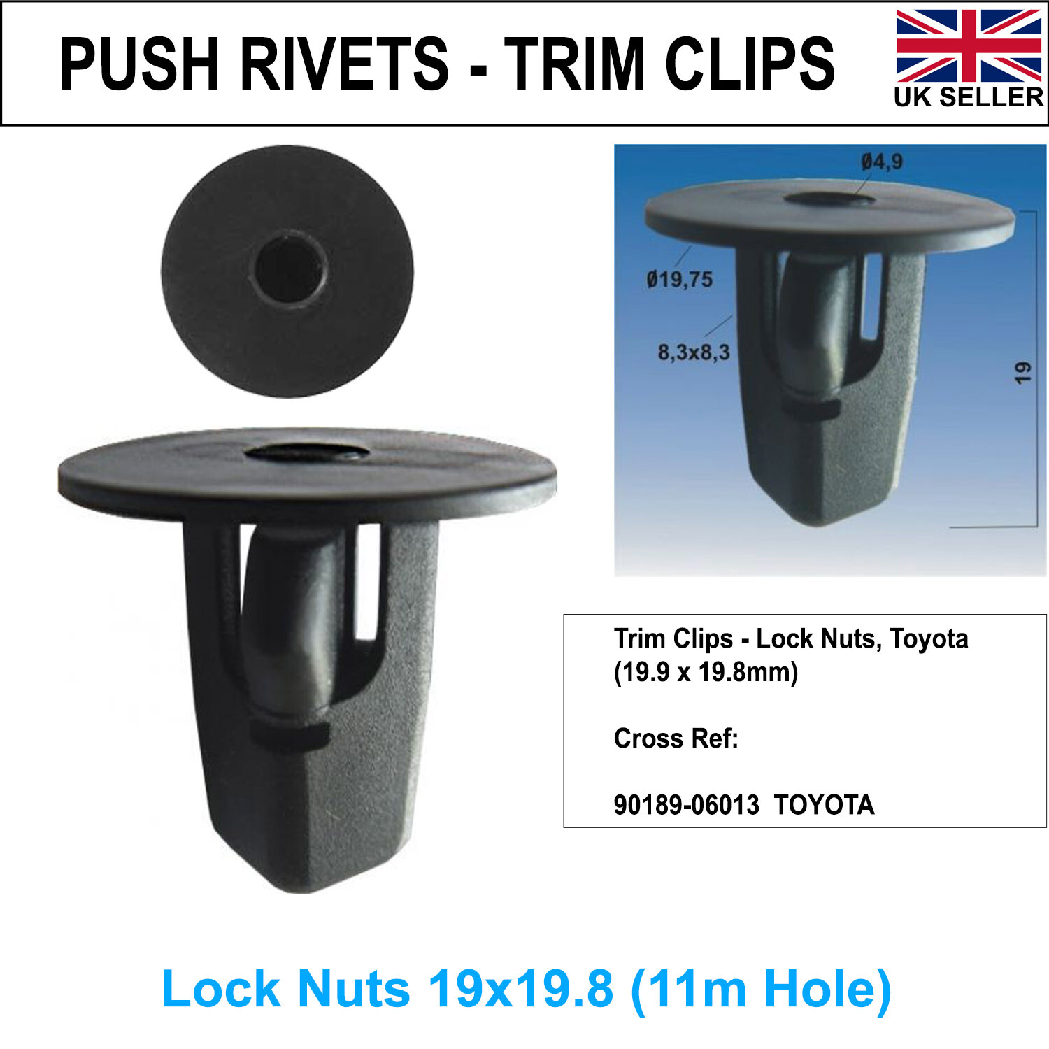 Trim Clips Push Rivets Fir Tree Bumper Door Panel Fixing Clips Fastener ...