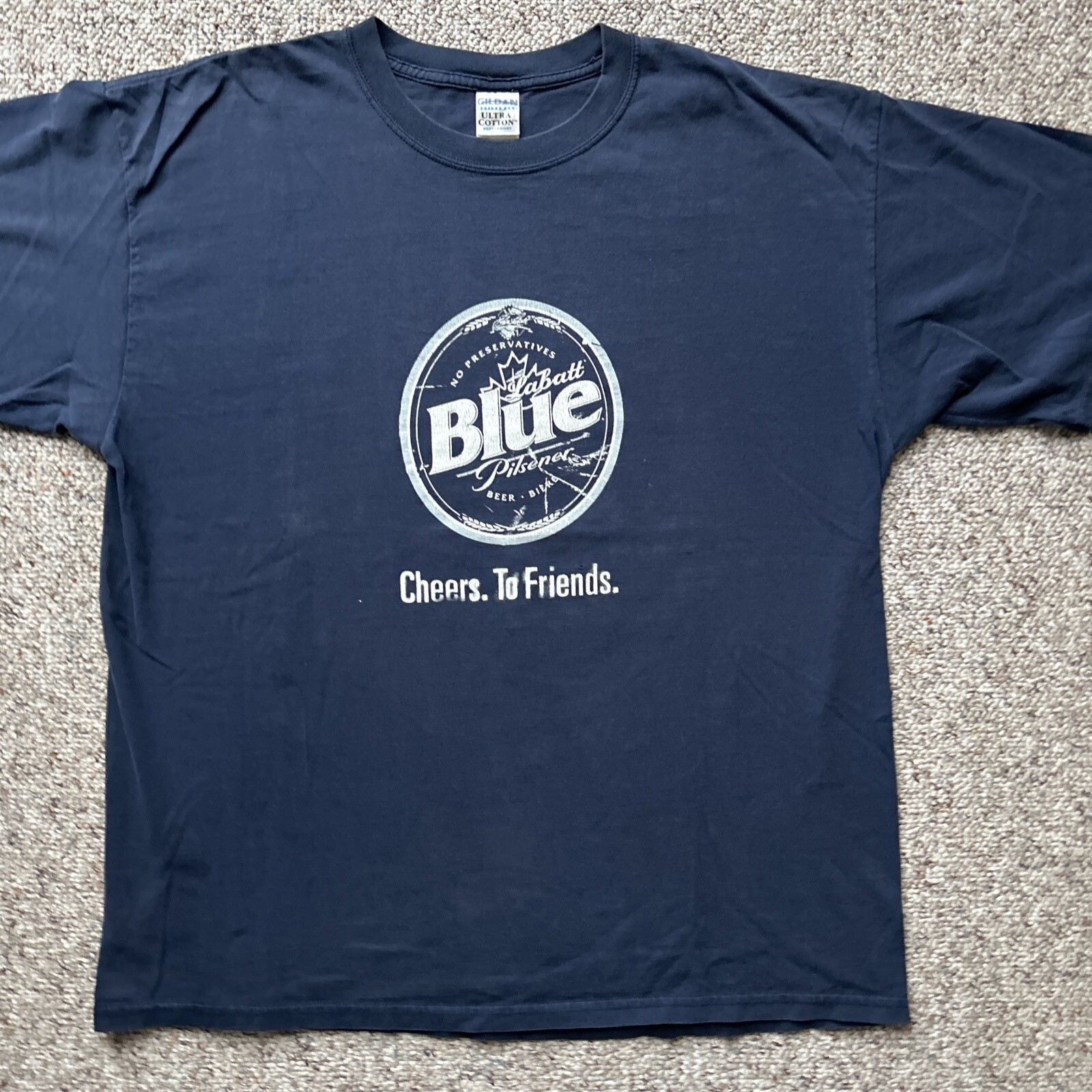 Vintage LaBatt Blue Beer Shirt XL 90s Brewing Canada Pilsner Faded ...