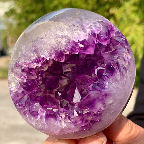 470G Natural Uruguayan Amethyst Quartz crystal open smile ball therapy ...