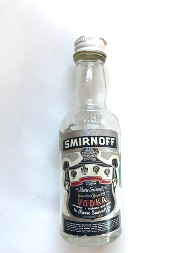 SMIRNOFF VODKA MINI BOTTLE EMPTY to COMPLY WITH EBAY RULES & USPS ...