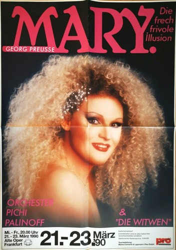 MARY - GEORG PREUSSE 1990 FRANKFURT - orig.Concert Poster - Plakat F/U ...