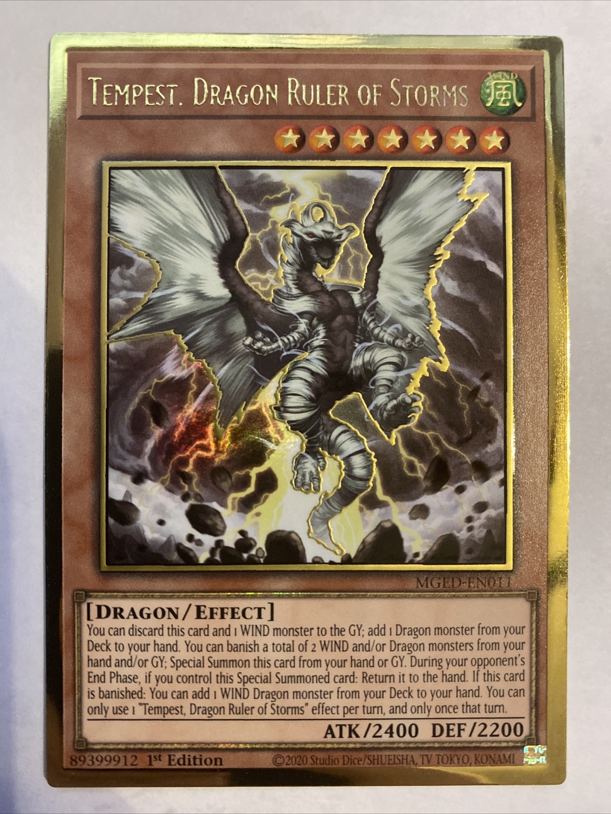 YGO-1x-Near Mint-Tempest, Dragon Ruler of Storms - MGED-EN011 - Premium ...