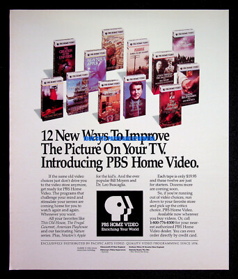 PBS Home Video VHS 1990 TV Trade Print Magazine Ad Poster ADVERT | eBay