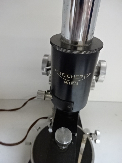 MICROSCOPE VINTAGE REICHERT WIEN POLARIZATION AUSTRIA POL OPTICS AS IS ...