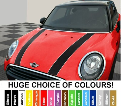 MINI One, Cooper / S Countryman Premium Vinyl Bonnet Stripes Decals by ...