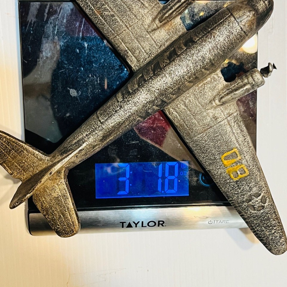 Vtg Cast Iron C-47 military DC3 cargo passenger plane aircraft ...