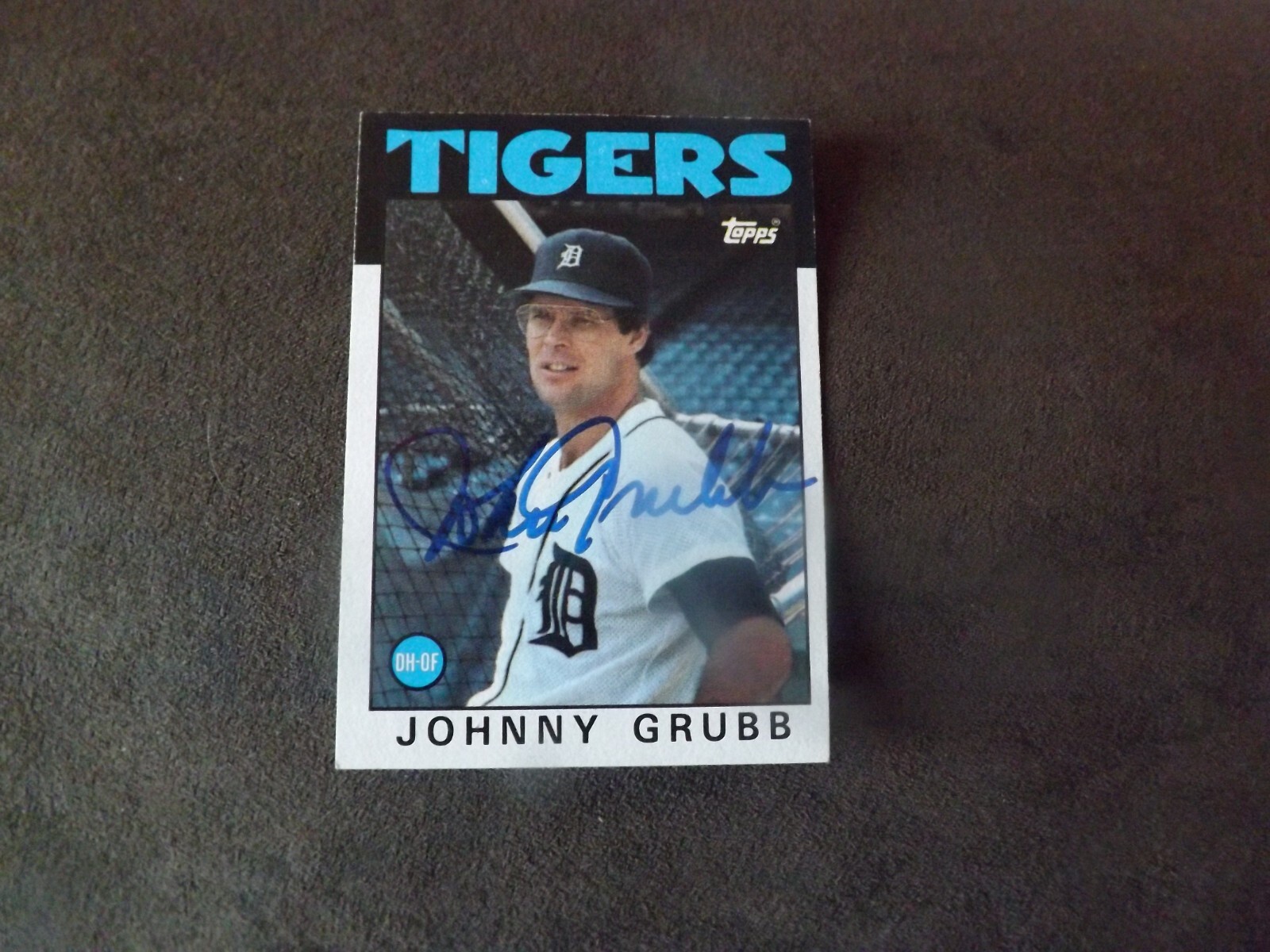1986 Topps Johnny Grubb Autographed Card | eBay