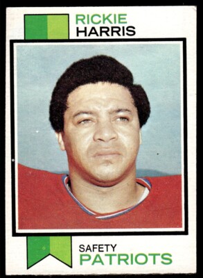 1973 TOPPS RICKIE HARRIS 4 NEW ENGLAND PATRIOTS #496 | eBay