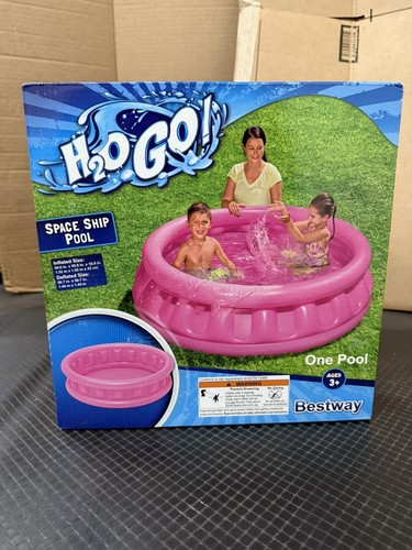 H2O GO Space Ship Inflatable Blow Up Kids Swimming Pool Pink New In Box ...
