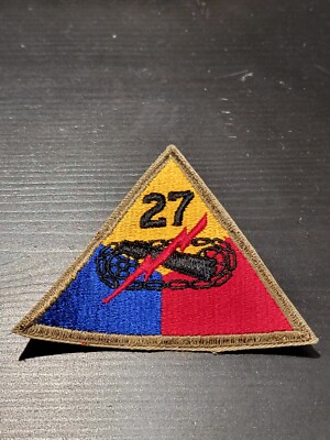 Original WW2 US Army Armor Triangle 27 Armored Division Patch 751 | eBay