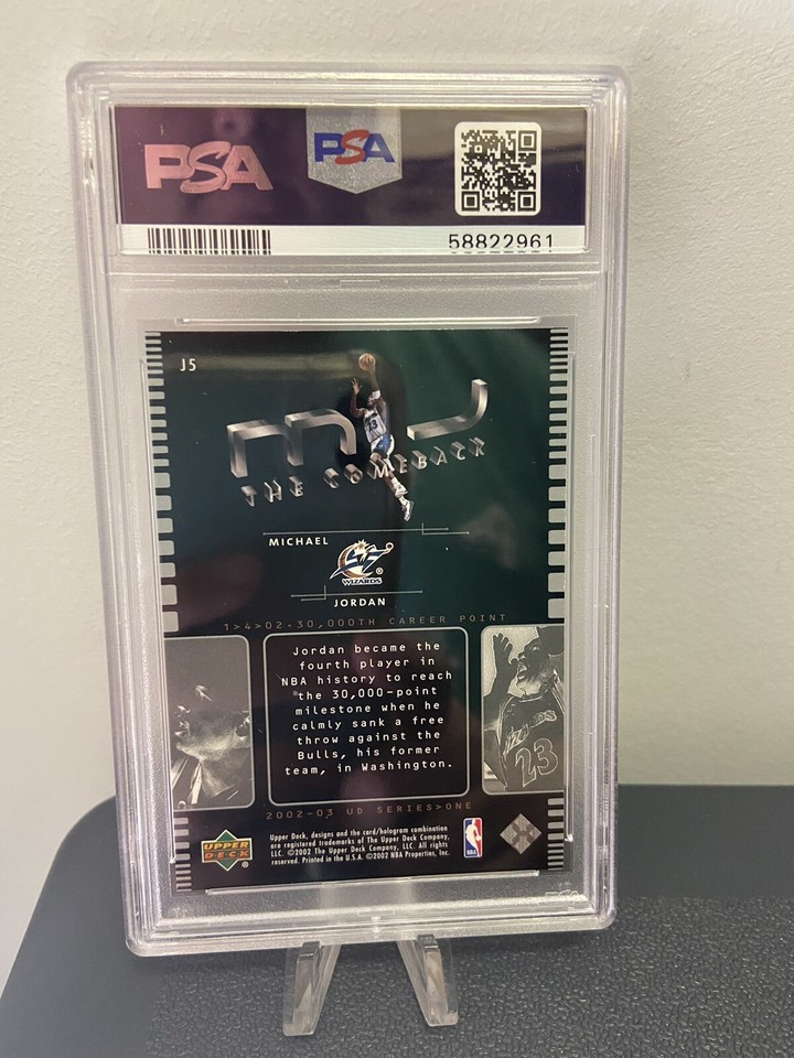 2002 Upper Deck MJ: The Comeback Michael Jordan #J5 PSA 9 MINT Bulls ...