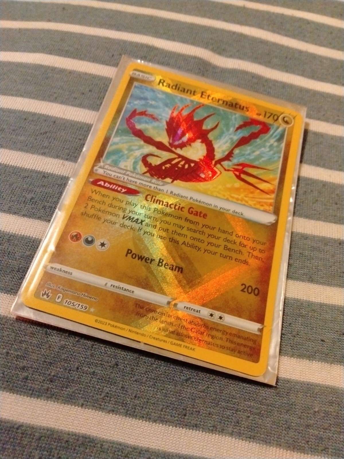 Super Rare Pokemon Card Radiant Eternatus | eBay