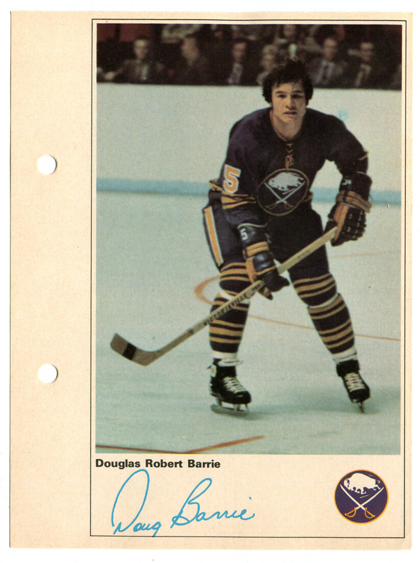 1971-72 Toronto Sun Doug Barrie Action Photo Buffalo Sabres | eBay