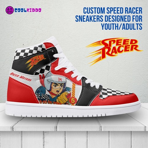 Custom Go Speed Racer Go Character | High-Top Leather Sneakers | Adult ...