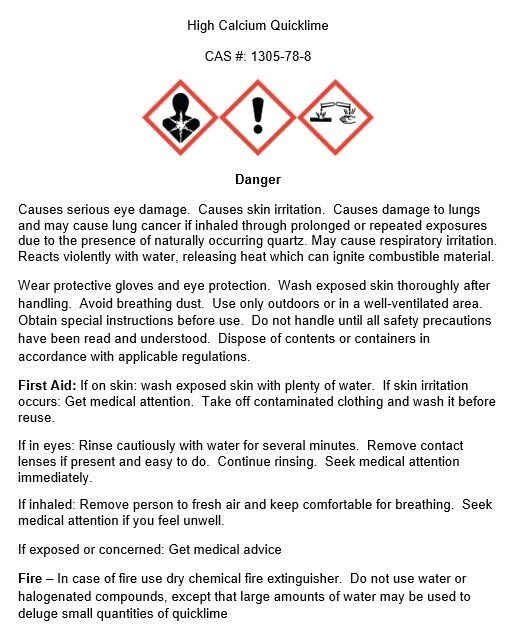 1kg, 2.2lbs Calcium oxide quicklime. CaO, Aglime, Chemistry, Chemical ...