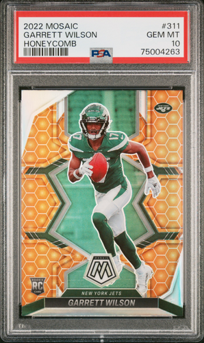 2022 Panini Mosaic - Rookie Honeycomb #311 Garrett Wilson (RC) PSA 10 ...