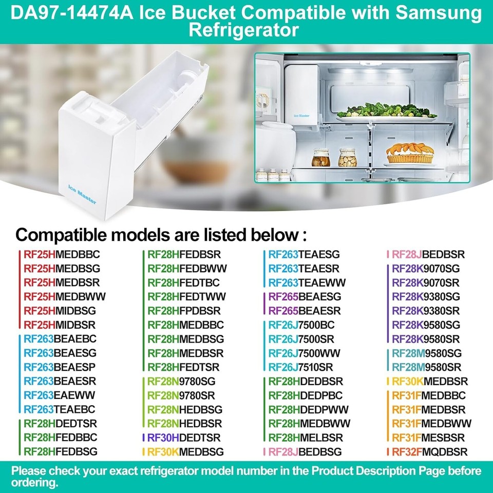 DA97-14474A ICE Tray Bucket for Samsung Refrigerator Bin DA97-14474C ...
