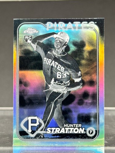 Hunter Stratton 2024 Topps Chrome Update RC Negative Refractor Rookie # ...
