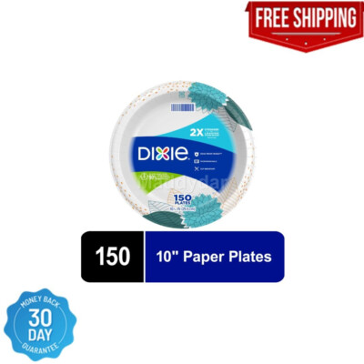 Dixie Everyday Paper Dinner Plates, 10", 150 Count Soak Proof Shield | eBay